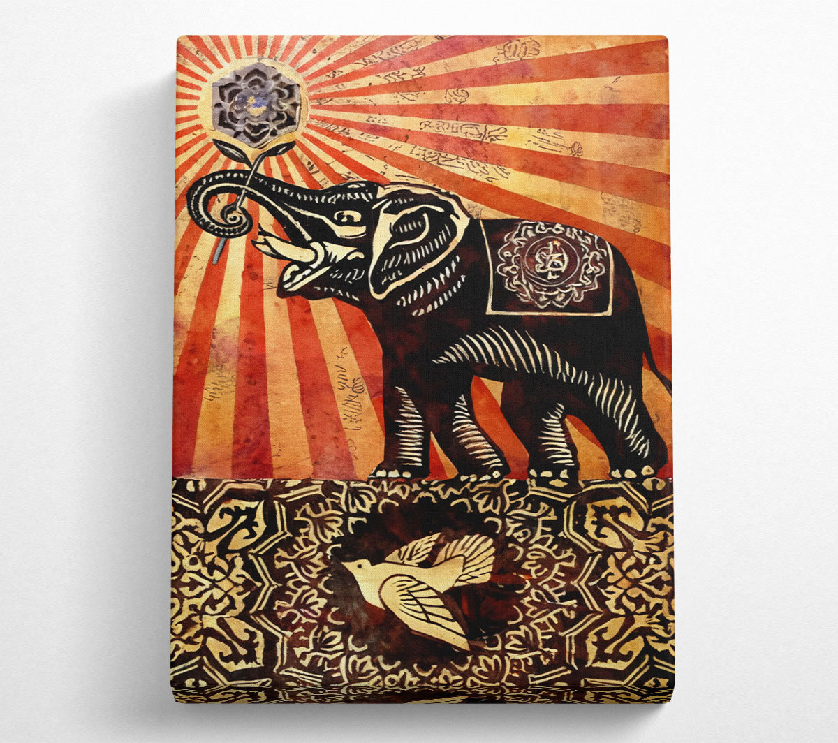 Latitude Vive Elephant Sun Rays - Wrapped Canvas Art Prints | Wayfair.co.uk