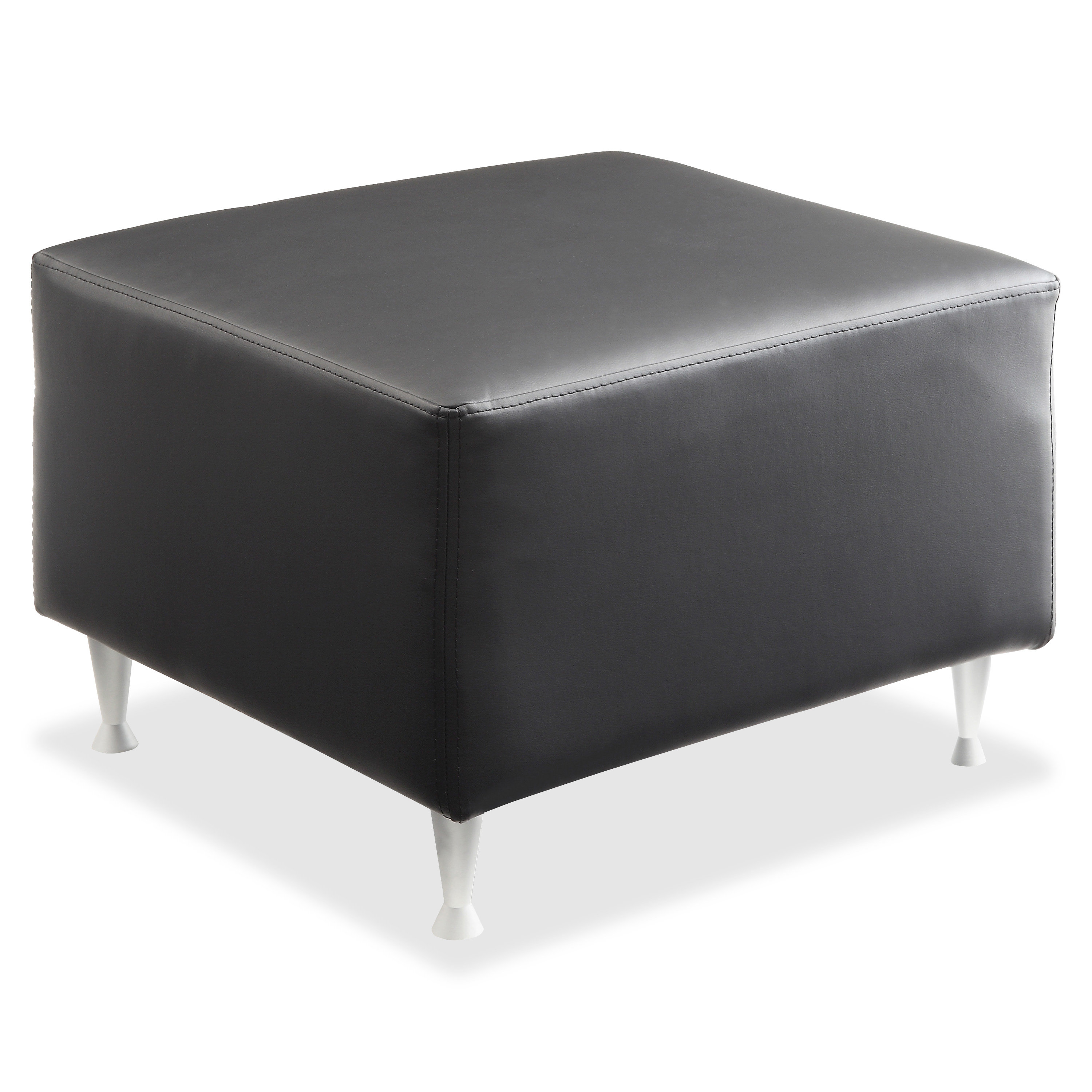 Inbox Zero Fuze Modular Series Black Leather Guest Seating - Four ...