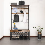 Metal Hall Trees You'll Love | Wayfair