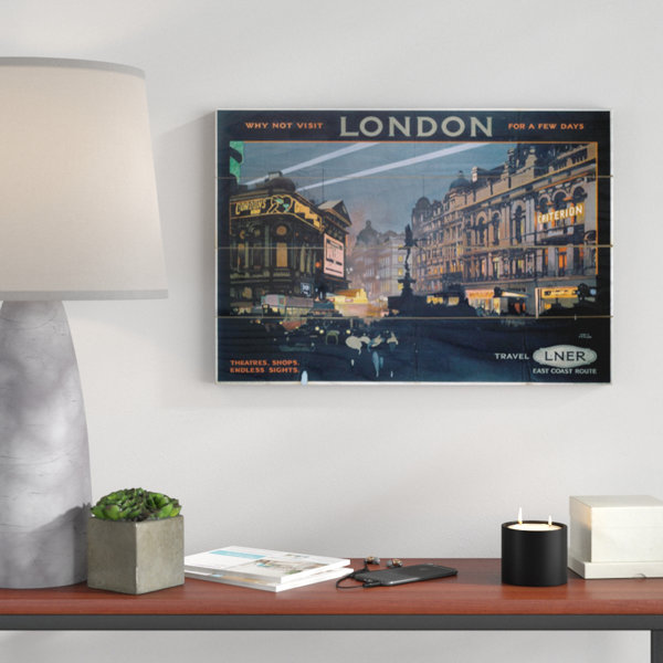 Happy Larry London "8" Vintage Advertisement on Wood | Wayfair.co.uk