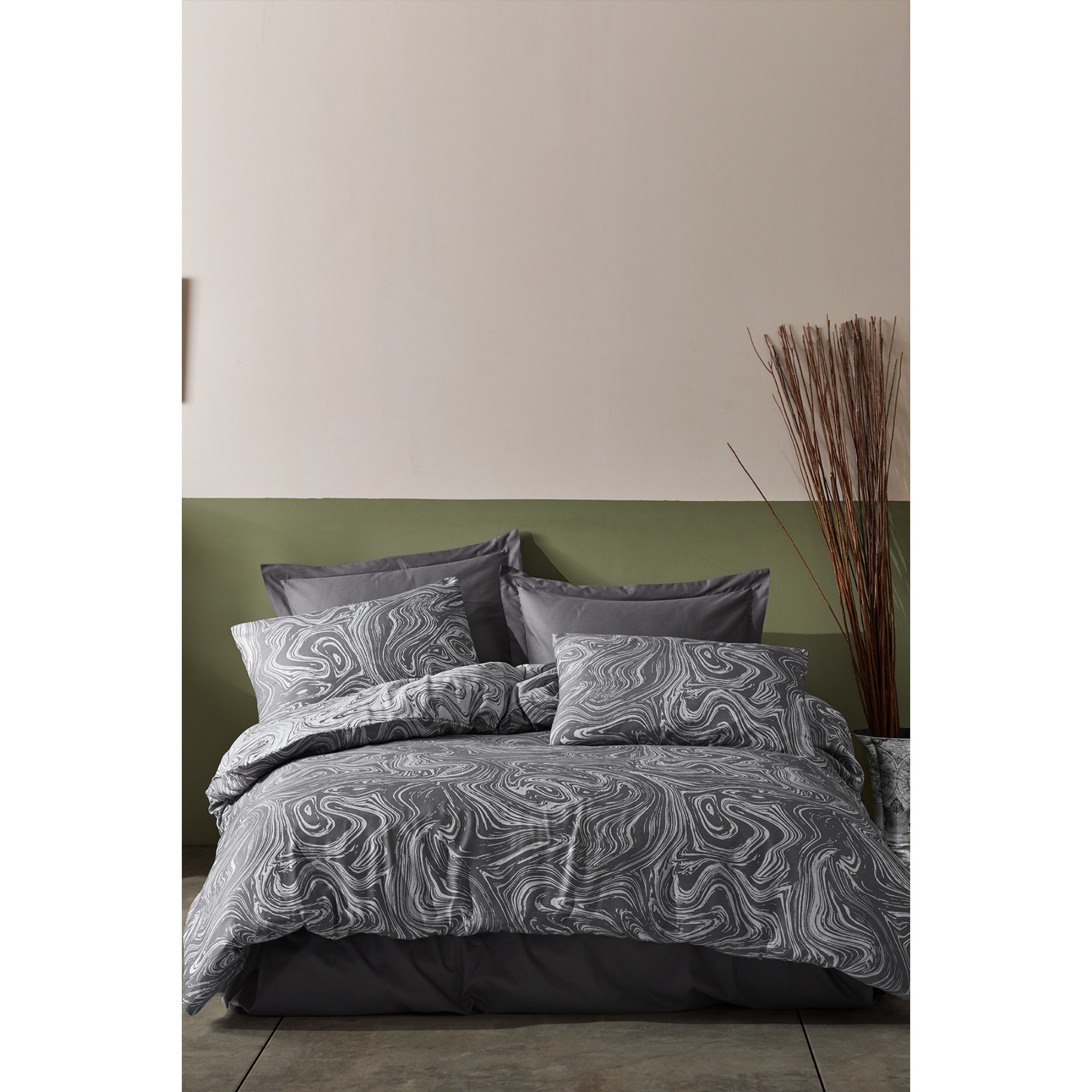 Asir Group INC Cotton Blend Modern and Contemporary 6 Piece Duvet Cover ...