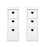 ClassicLiving Yanchep 3 Drawer Bedside Table Set Of 2, White Storage ...