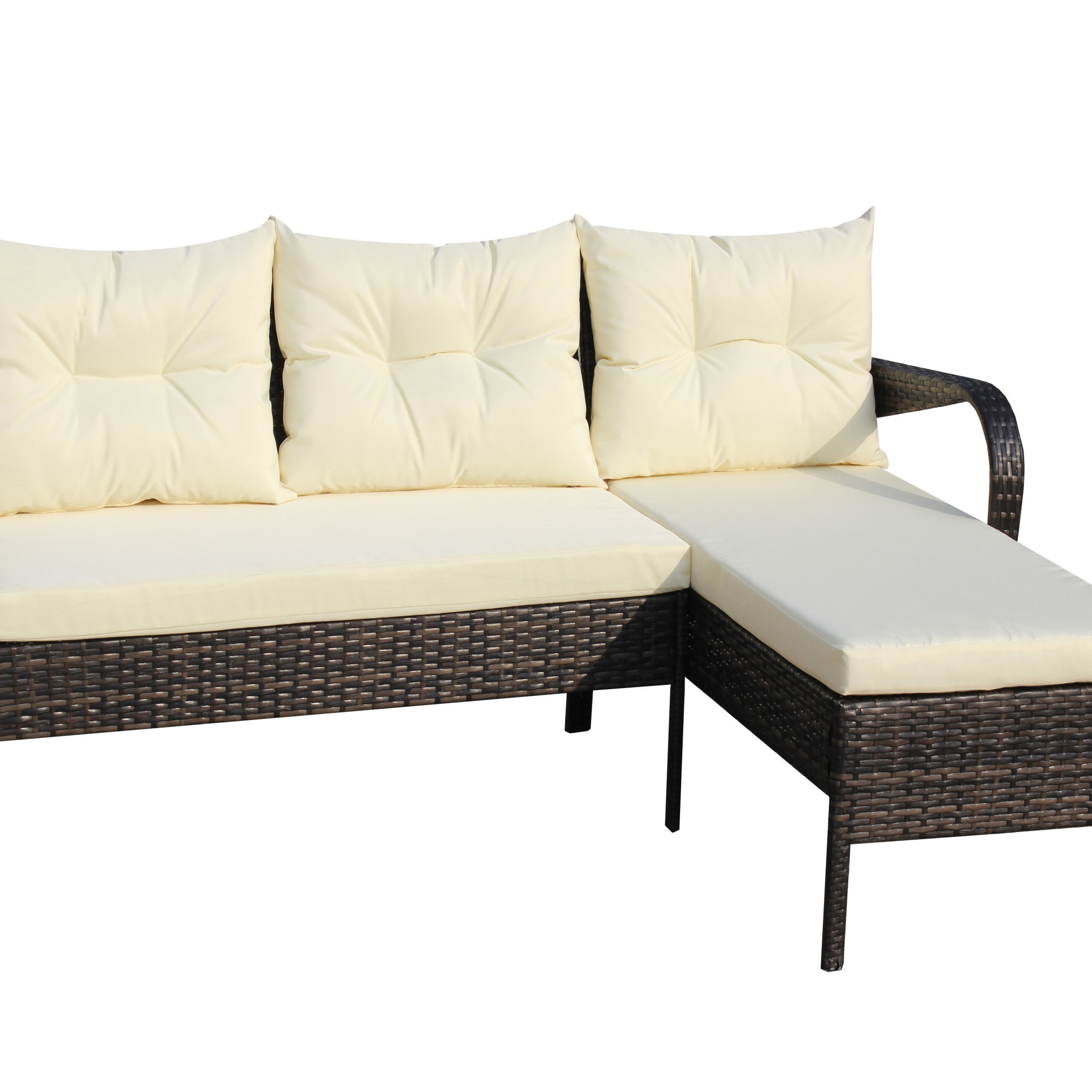 Ebern Designs Outdoor Wicker Rattan Sofa Set With Durable Water ...