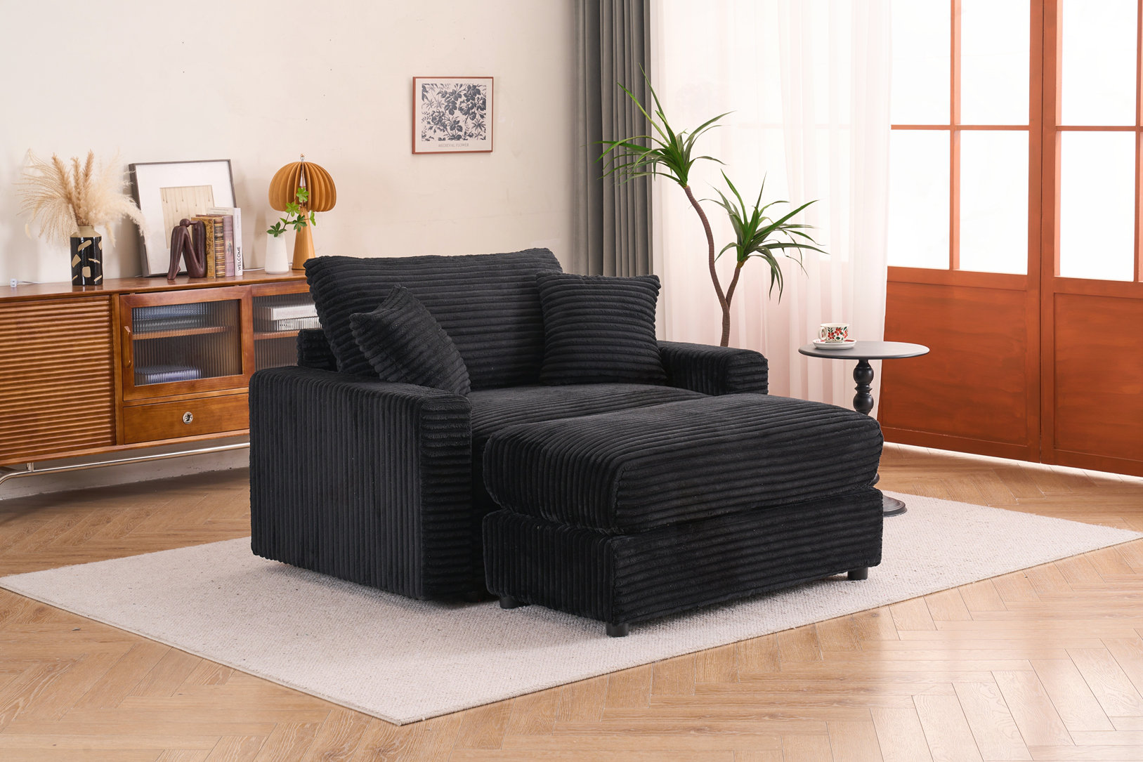 Mercer41 Comfy Sleeper Chair with Ottoman - Wayfair Canada