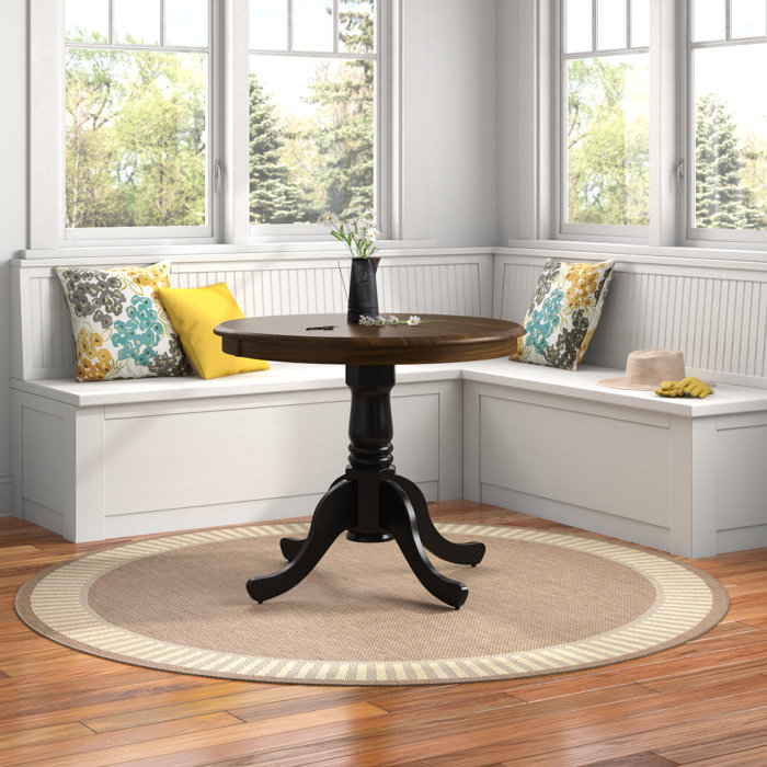 Charlton Home® Shady Round Solid Wood Dining Table & Reviews | Wayfair