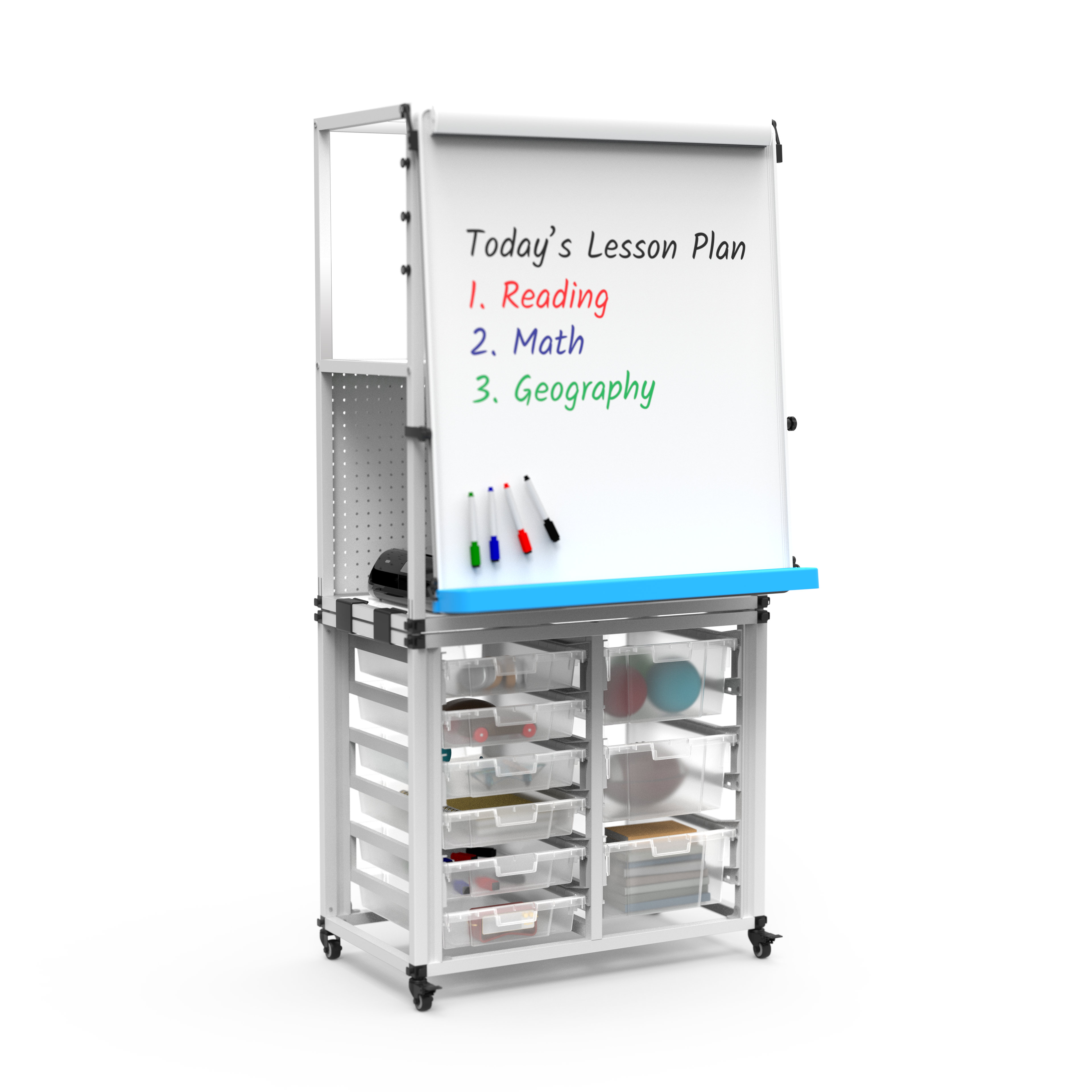 Luxor Modular 9 Compartment Teacher Cart with Bins | Wayfair