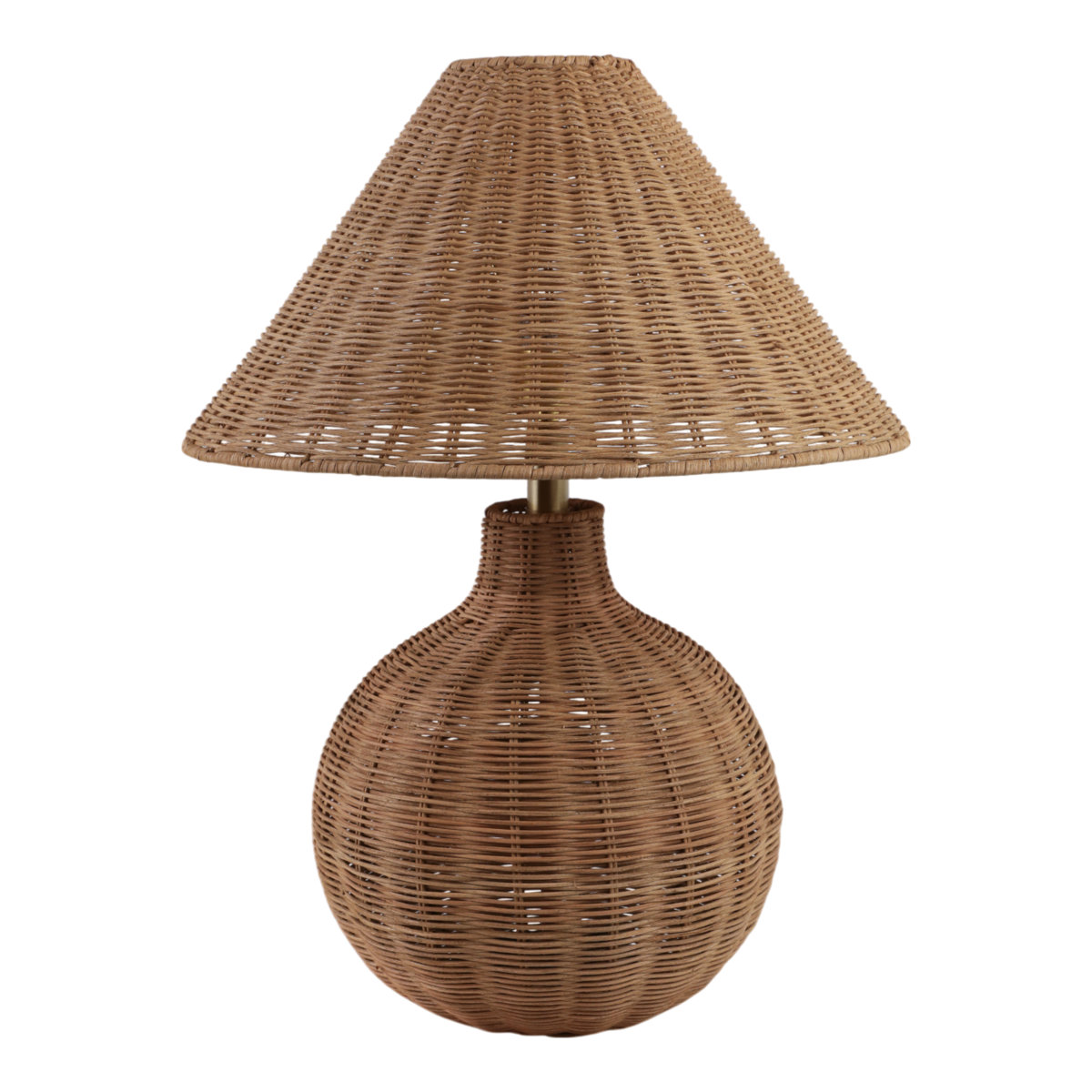 Bayou Breeze 23X20" Woven Rattan Table Lamp, Natural | Wayfair
