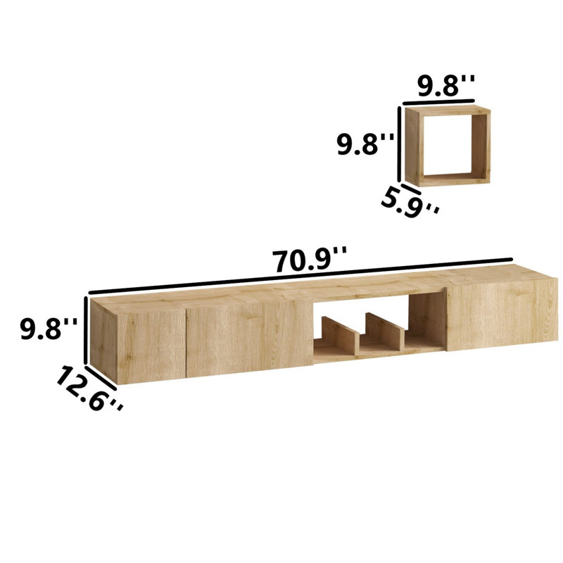 Latitude Run® Flush Mount TV Stand For Tvs Up To 78'' With Square Wall ...