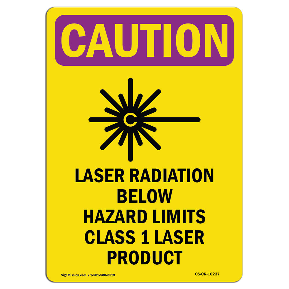SignMission Laser Radiation Below with Symbol Sign - Wayfair Canada