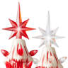 Casafield 15-Inch Red and White Ceramic Christmas Tree, Hand Painted ...
