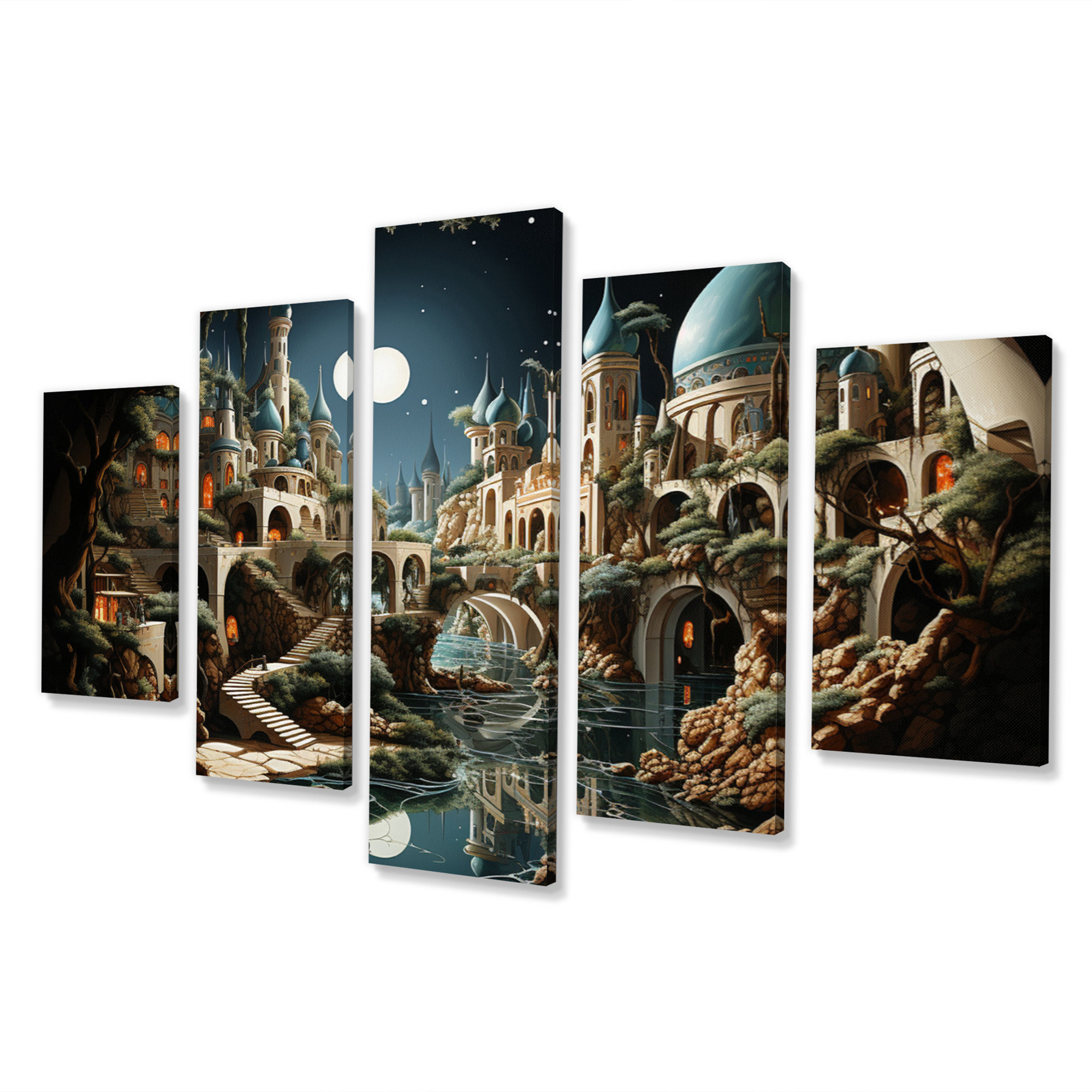 Lark Manor Surrealism City Infinite Illusions I - Surrealism Canvas Art ...