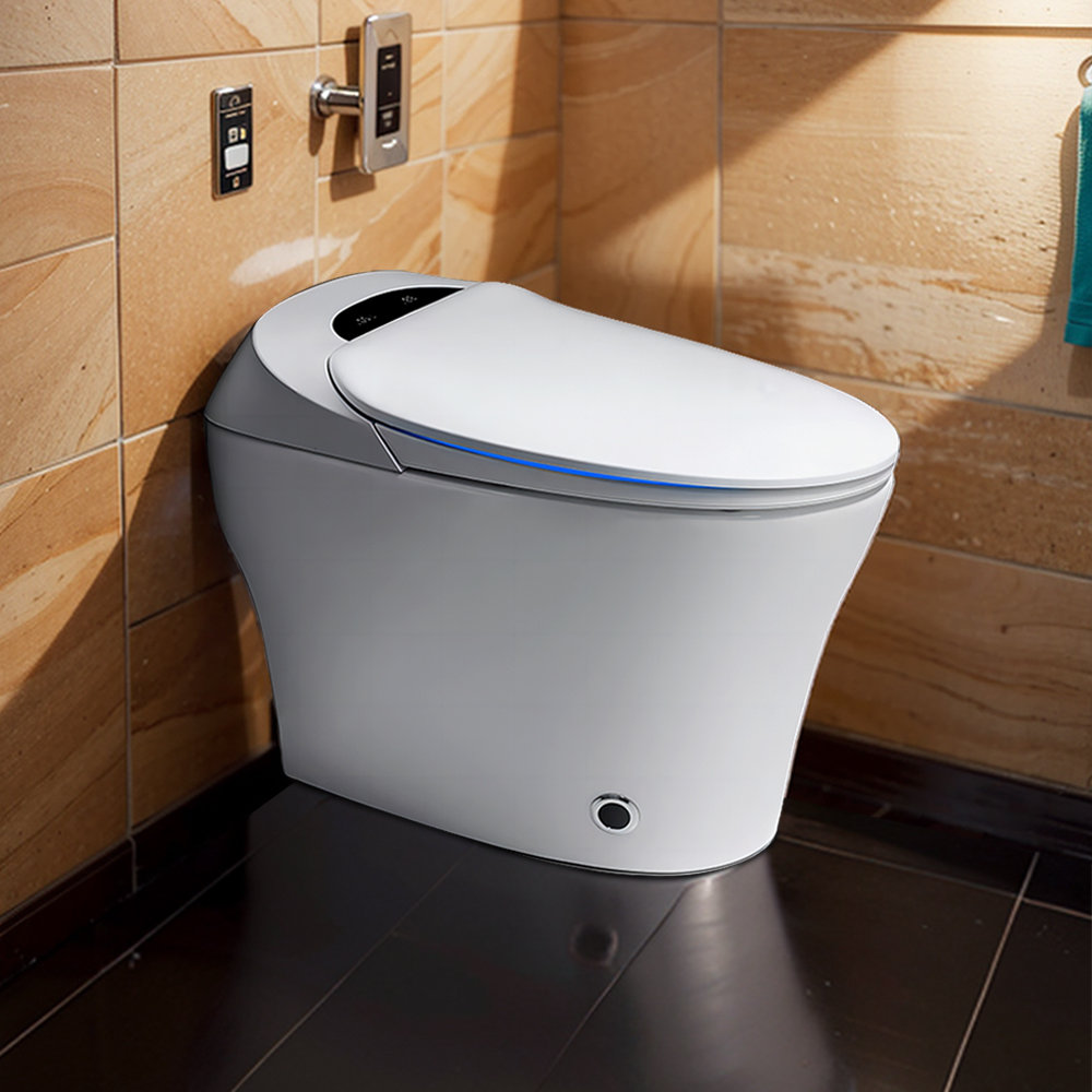 Homey. 6.4 GPF Round Chair Height Bidet Toilet (Seat Included) | Wayfair