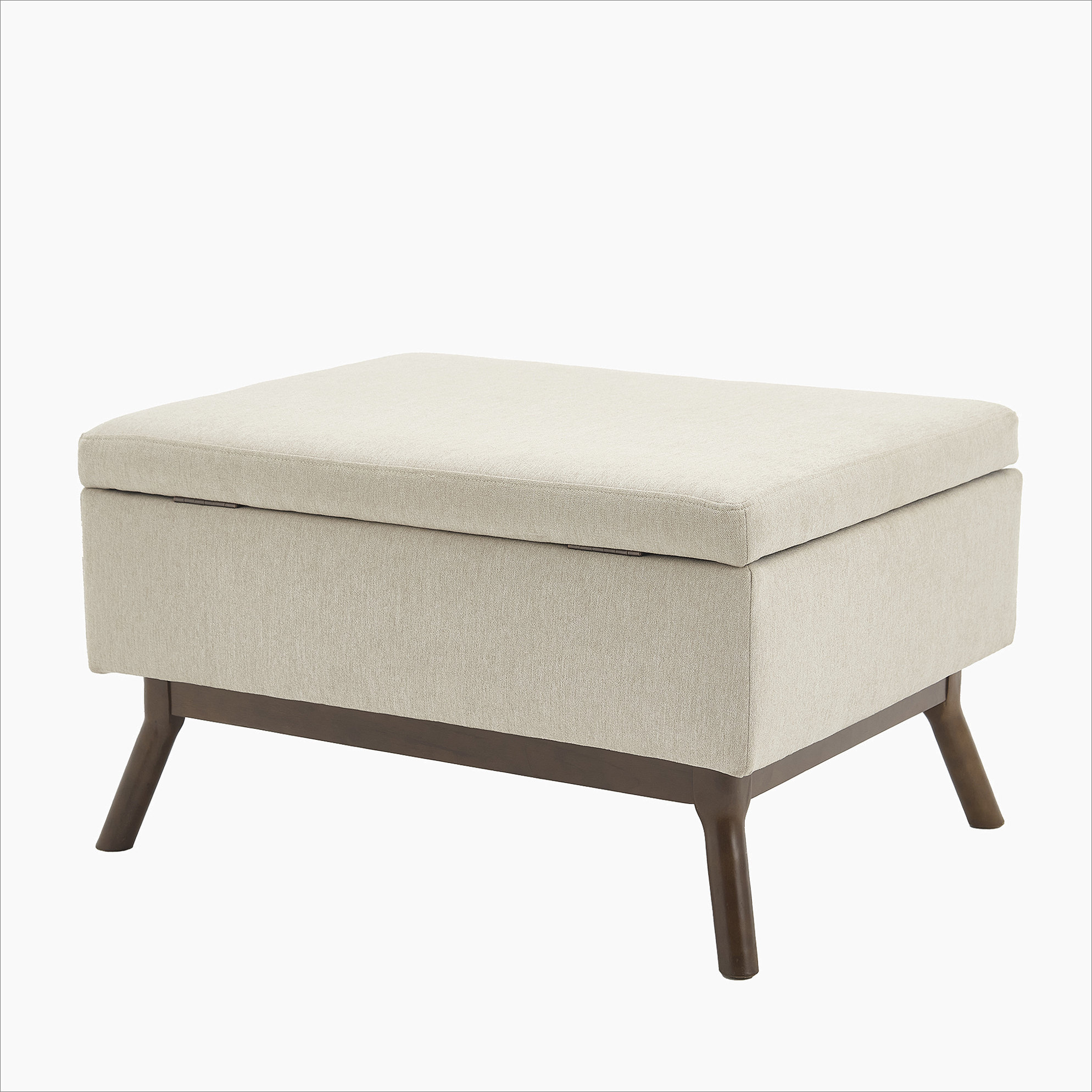George Oliver Mid-century modern square coffee table storage bench ...