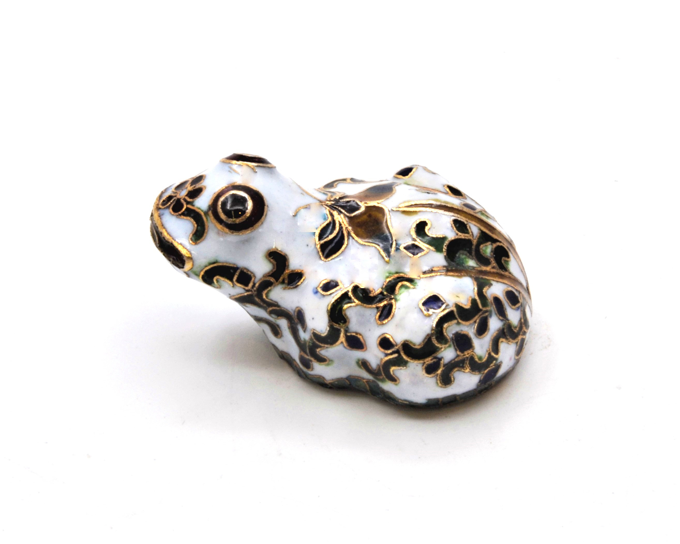 World Menagerie Hand Made Cloisonne Enamel Frog With An Intricate ...