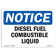 SignMission OSHA Notice - Diesel Fuel Combustible Liquid Sign | Heavy ...