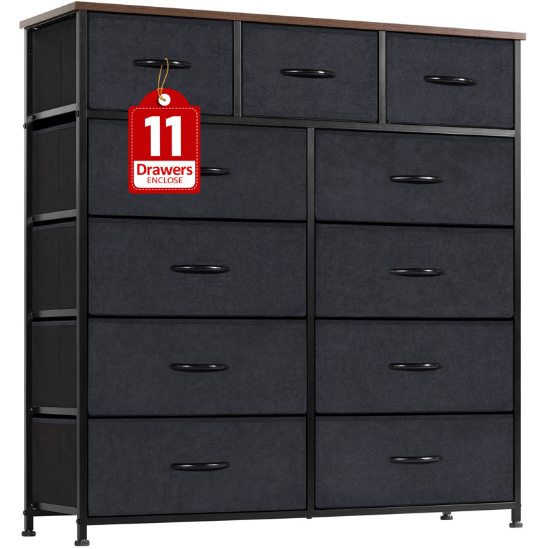 Ebern Designs Mckinly 11 Drawers Tall Dresser, Chest of Drawer ...