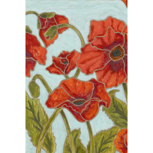 Rosalind Wheeler Poppy Talk I by Karen Deans - Wrapped Canvas Painting ...