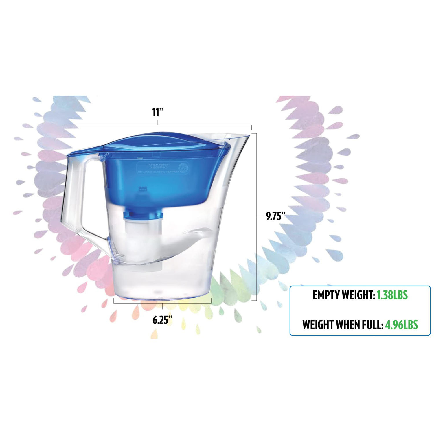 Stack man Water Filter Pitcher With Lead Removal, BPA Free Fridge ...