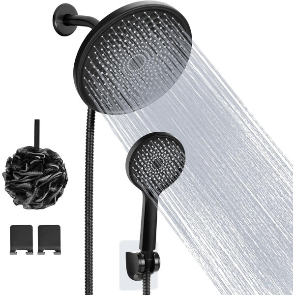 Toledo Bath & Kitchen Shower Heads With Handheld Spray Combo, 8.5 ...