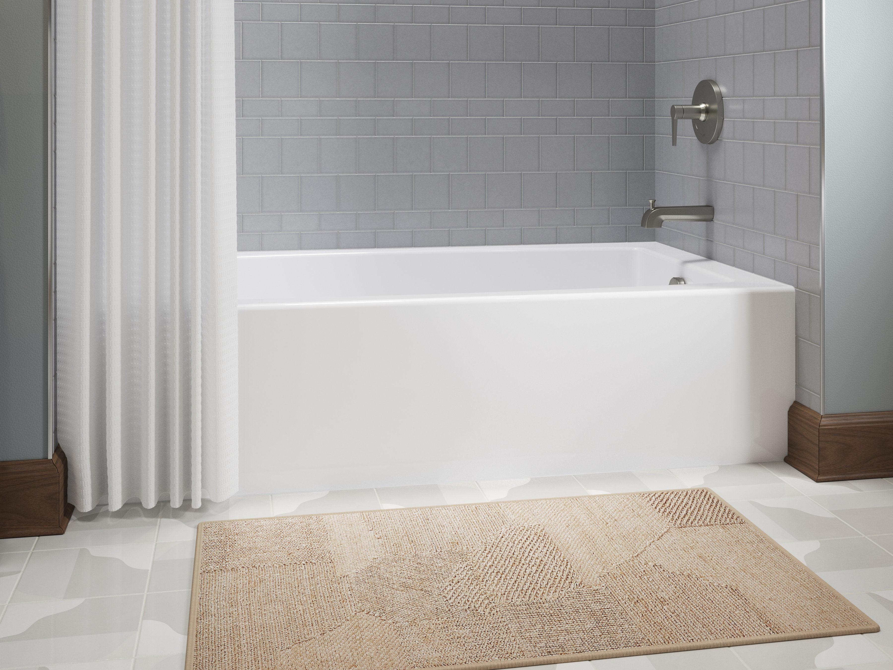 Kohler Entity 60 In. X 32 In. Alcove Bath With Right Drain & Reviews ...