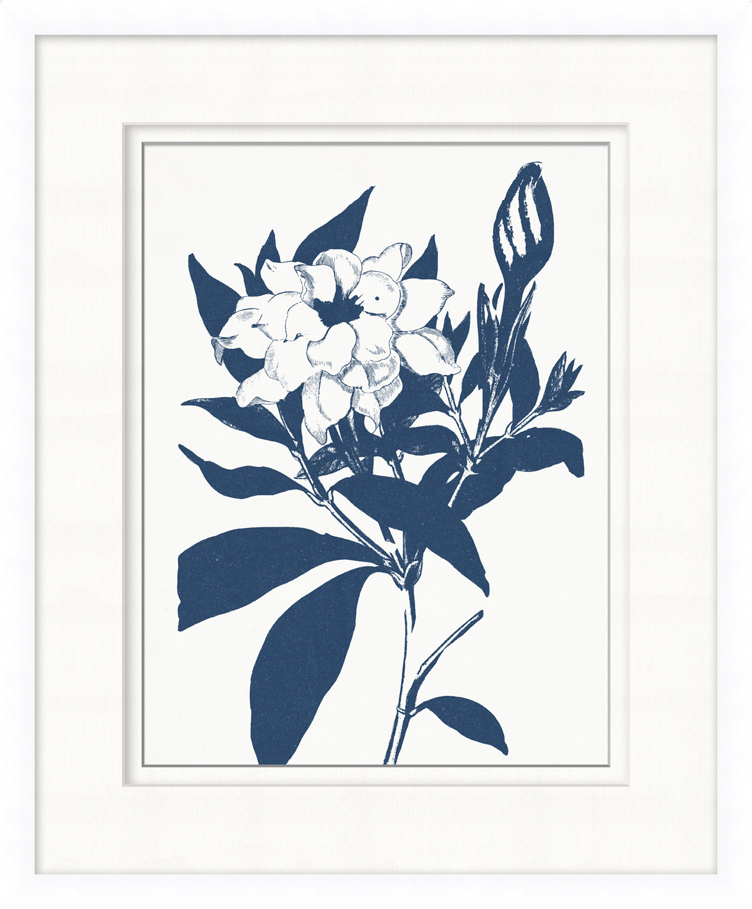 Wendover Art Group Navy Flower " Navy Flower 5 " - Wayfair Canada