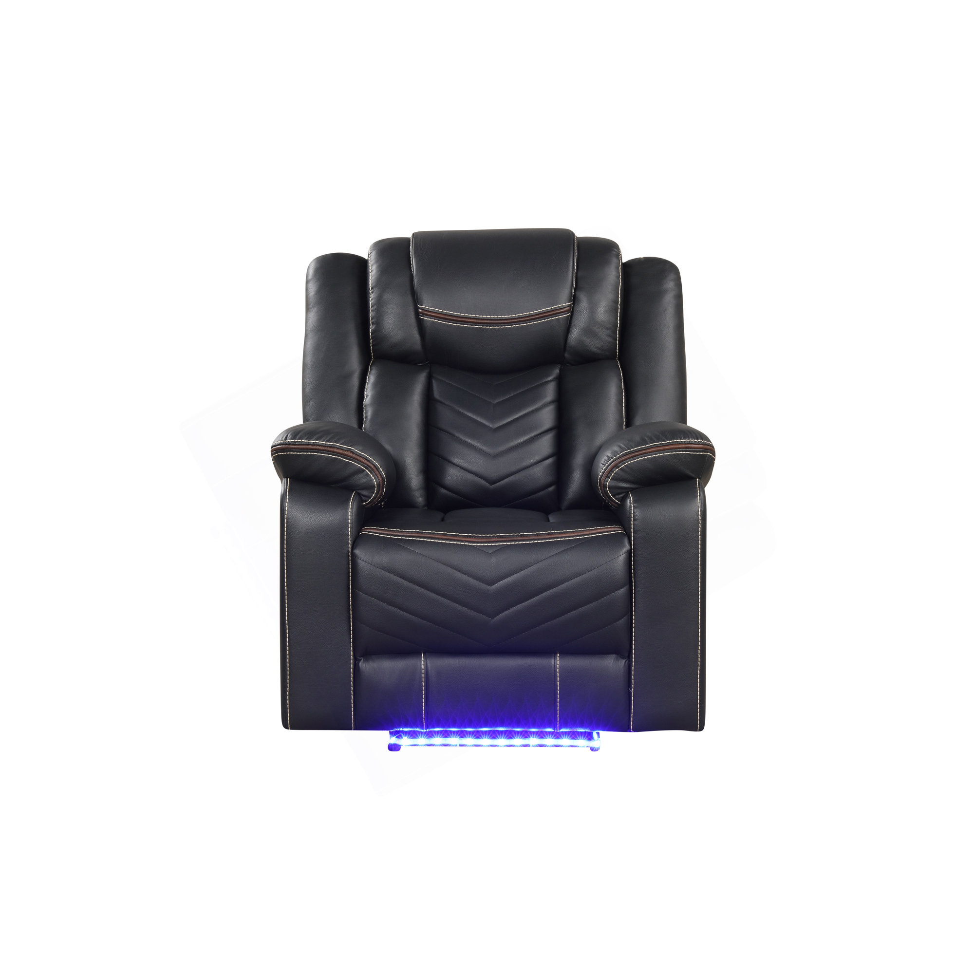 Latitude Run® Challenger Modern Contemporary LED Power Recliner Chair ...