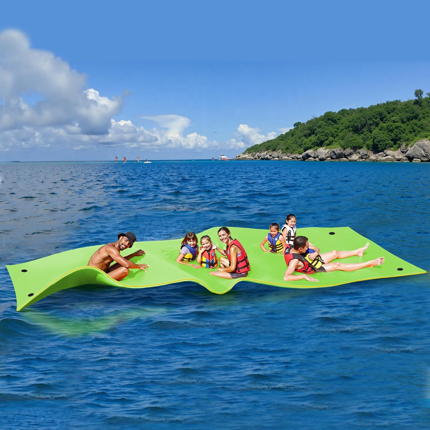 KING DO WAY 3 Layer Floating Water Mat, Floating Water Pad, Lily Pad ...