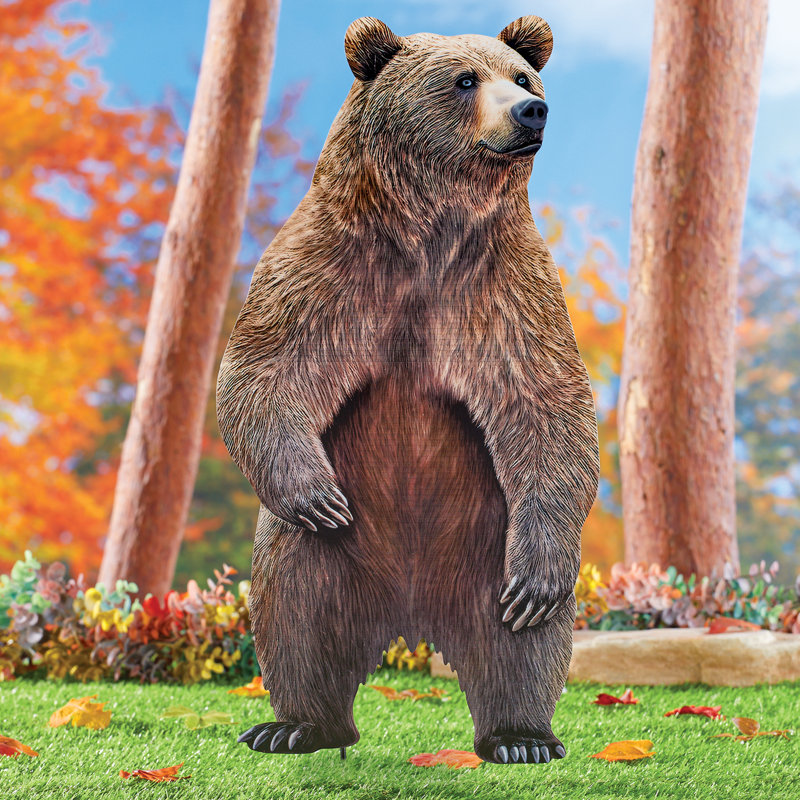 Loon Peak® Jovonta Photo Realistic Bear Outdoor Garden Stake | Wayfair