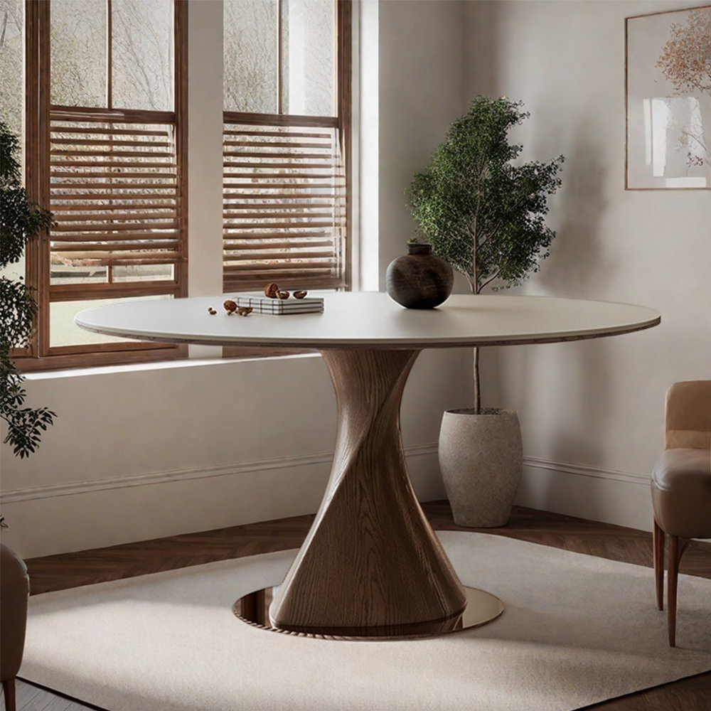 Orren Ellis French modern simple round dining table | Wayfair