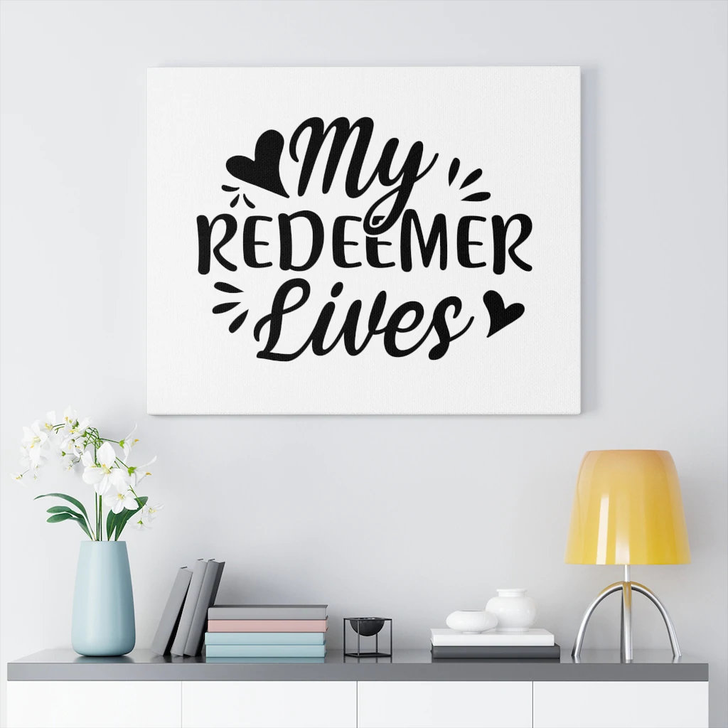 Trinx Scripture Canvas My Redeemer Lives Christian Wall Art Print Ready ...