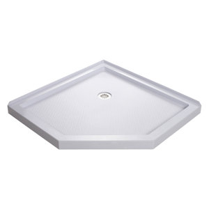 DreamLine SlimLine 42" x 42" Neo-Angle Single Threshold Shower Base ...