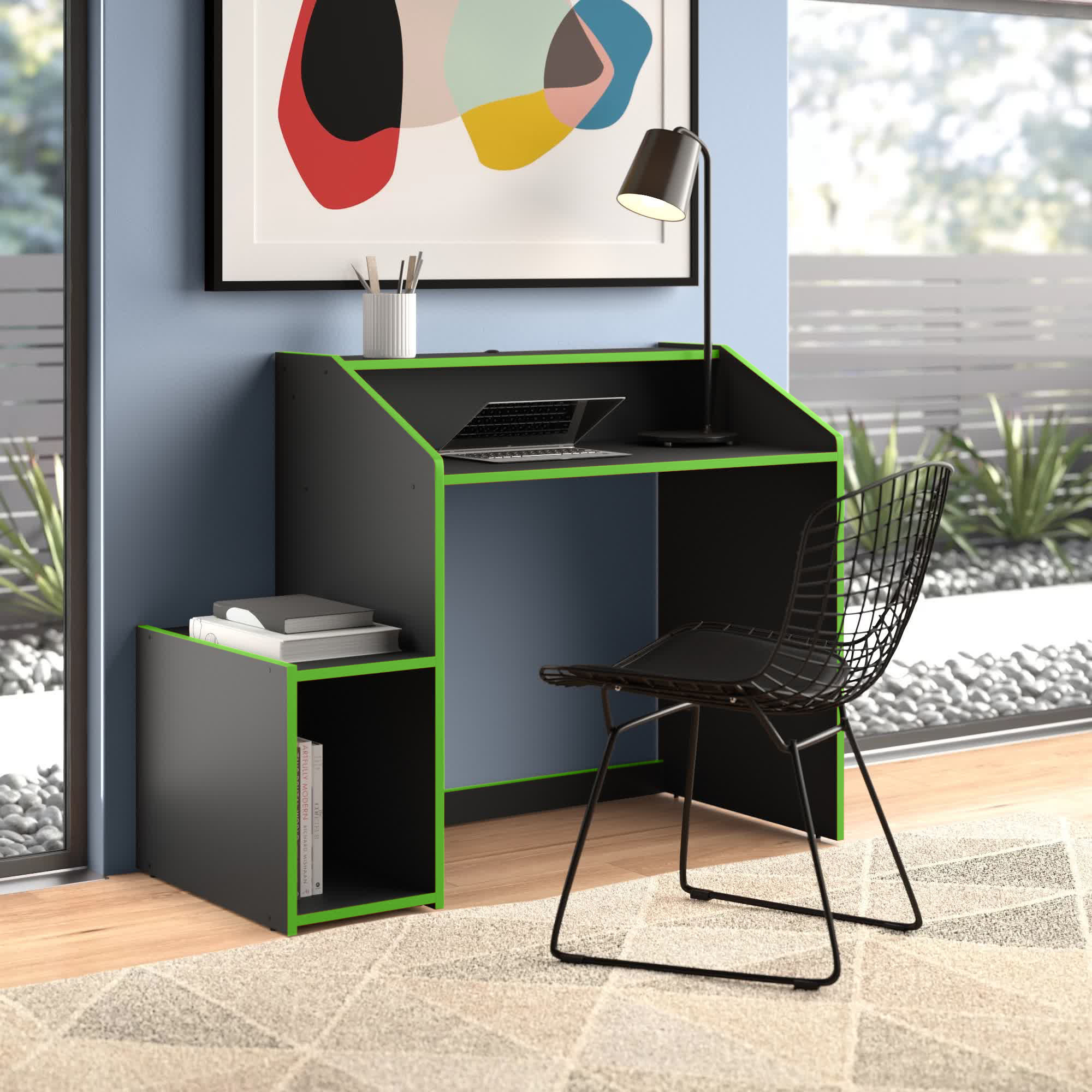 Wade Logan Bensville 45.5 in. Computer Gaming Desk & Reviews - Wayfair ...