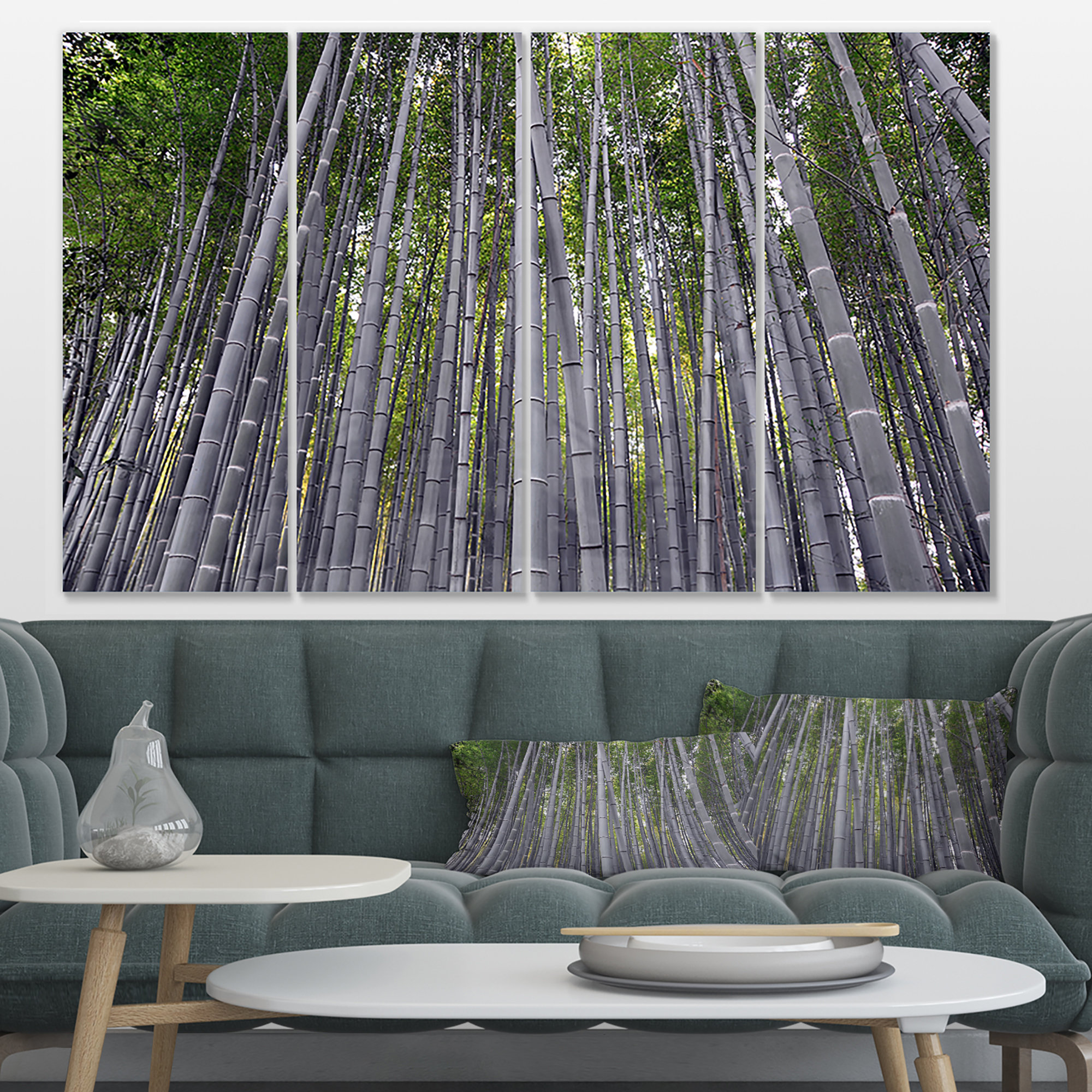 East Urban Home " Thick Bamboo Trunks In Japan " 4 - Pieces - Wayfair ...