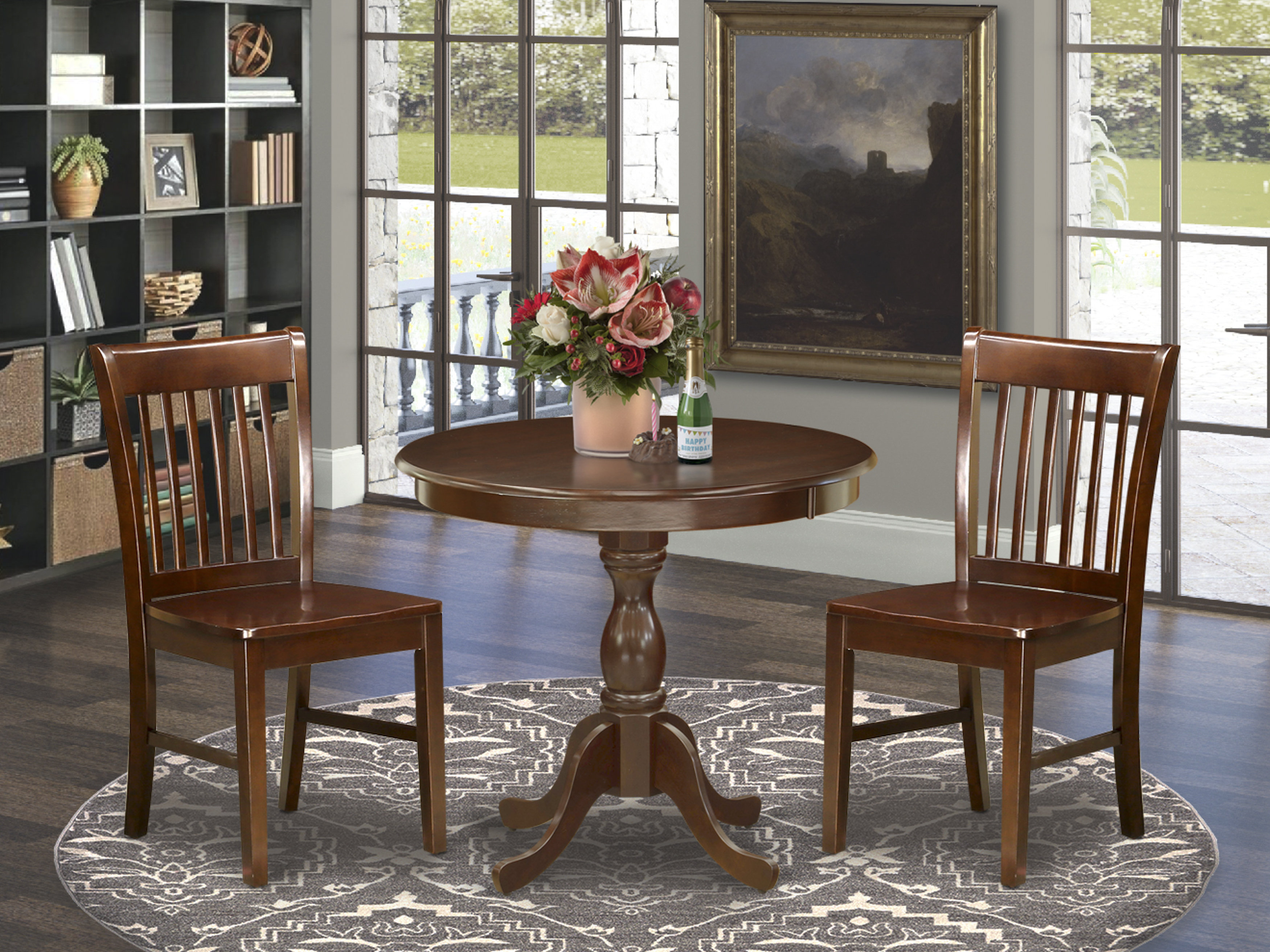 Alcott Hill Karling 2 - Person Rubberwood Solid Wood Dining Set ...
