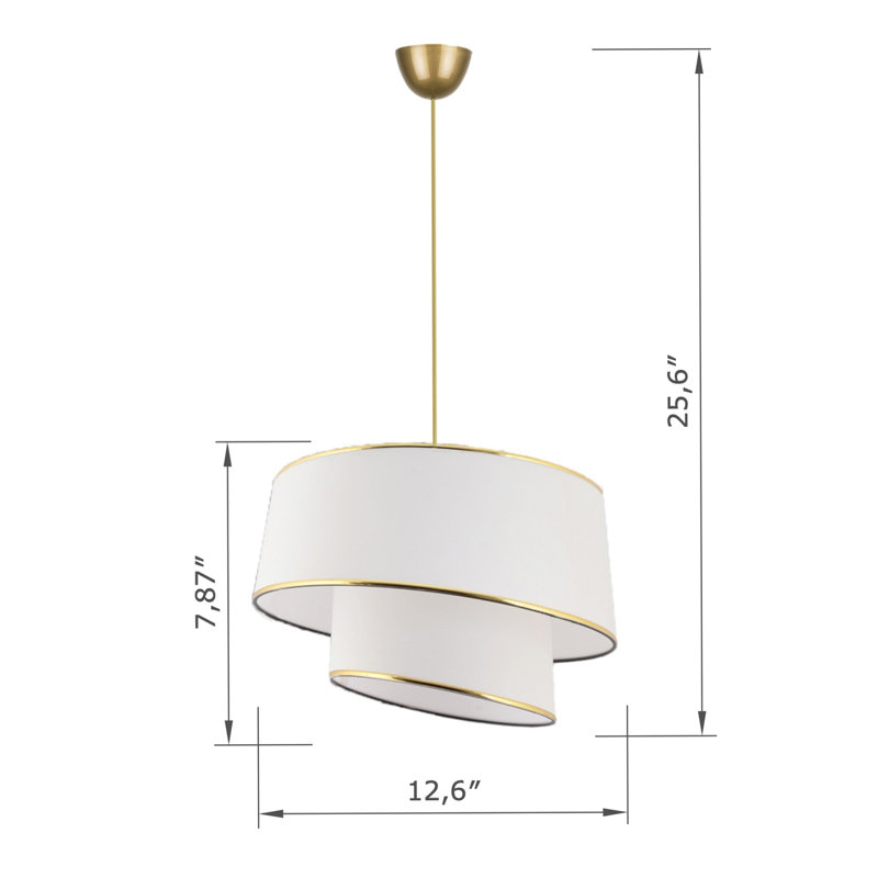 Mercer41 Metal Body Tiered Chandelier With Fabric Cap | Wayfair