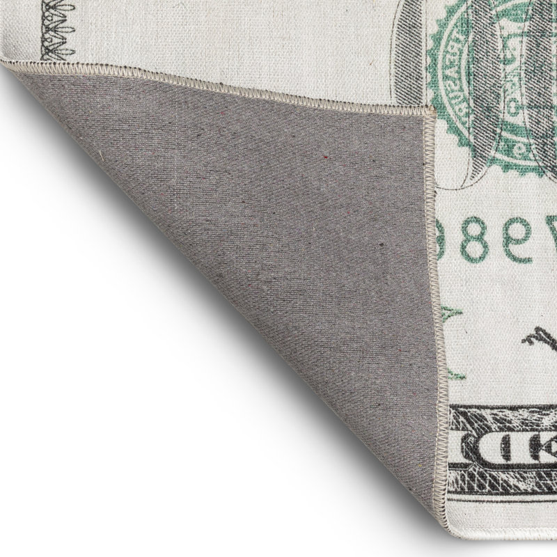Well Woven Money Dollar Bill Front Modern Green Area Rug | Wayfair