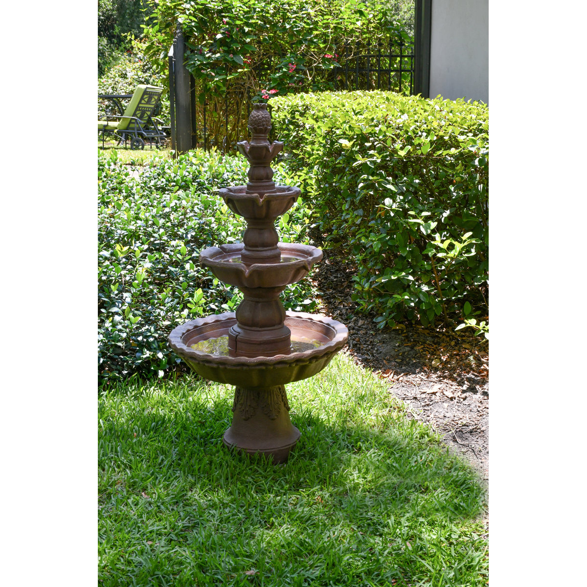Alcott Hill® Kensett Terra Cotta Four Tiered Garden Water Fountain ...