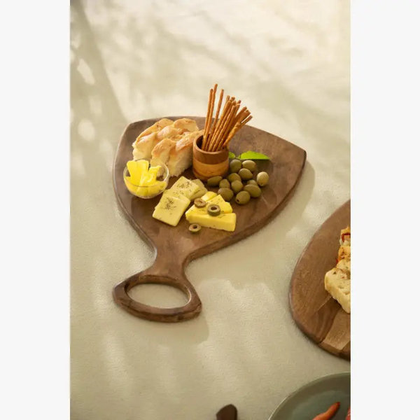 ExpoBazaar Laimai 100% Mango Wood Paddle Chopping & Serving Board ...