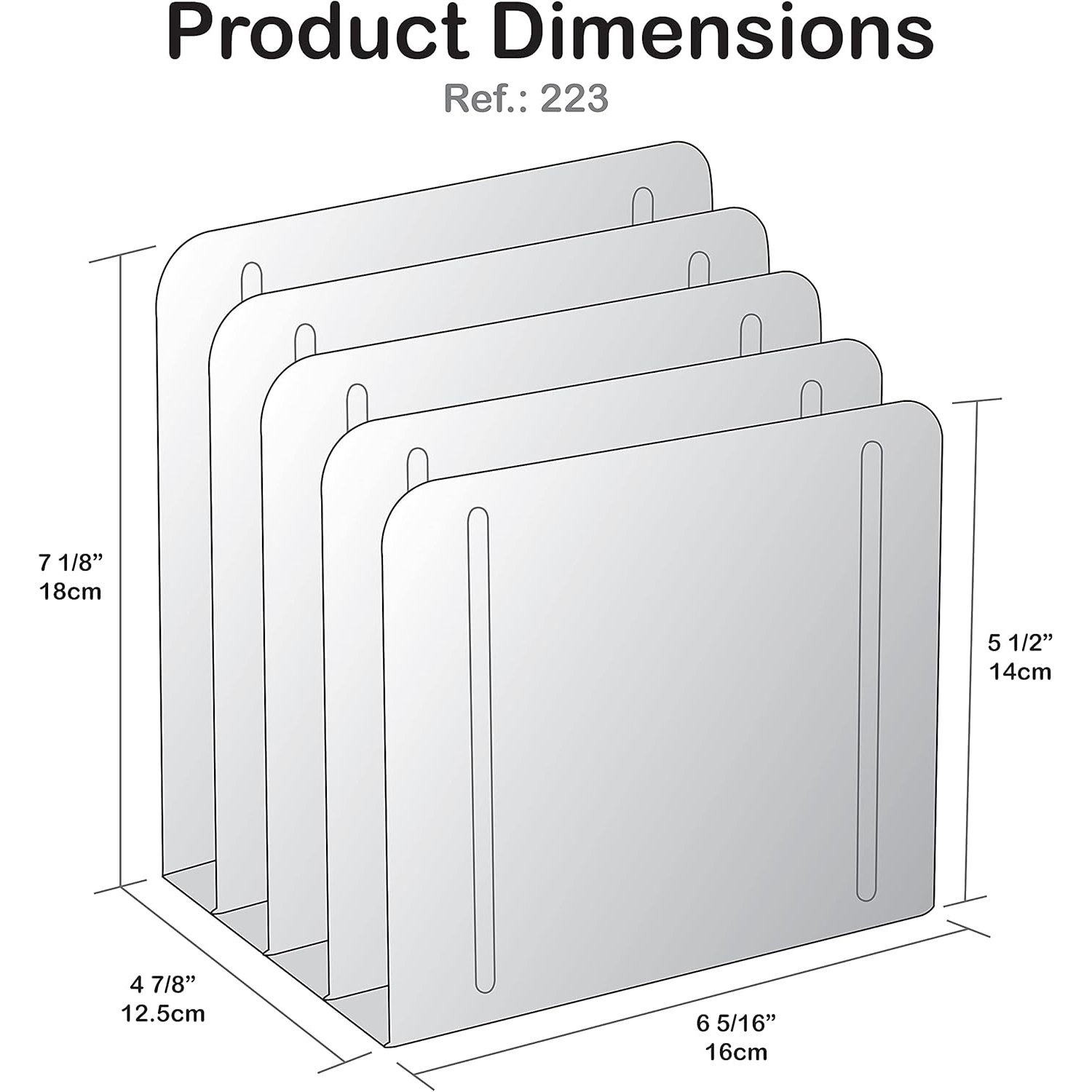 Ebern Designs 4-Section Vertical Metal File Sorter & Desktop Organizer ...