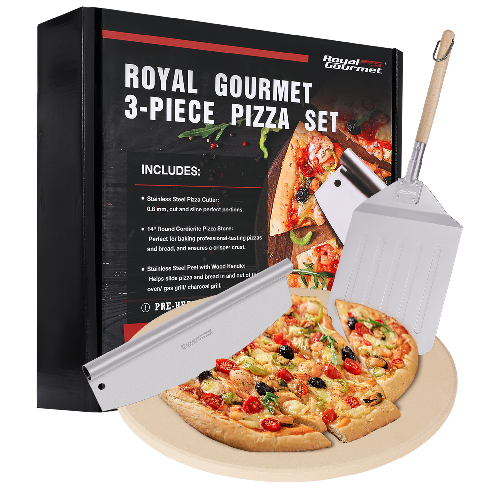 Royal Gourmet 3 Piece Pizza Kit & Reviews | Wayfair