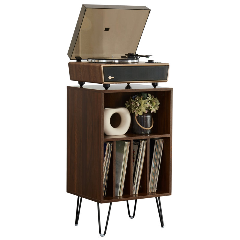 George Oliver Arkrocket Statio Audio Rack (Dart Walnut) | Wayfair