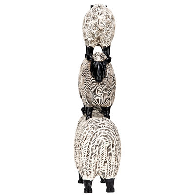 Design Toscano Stacked Sheep Spirit Animal Figurine & Reviews | Wayfair