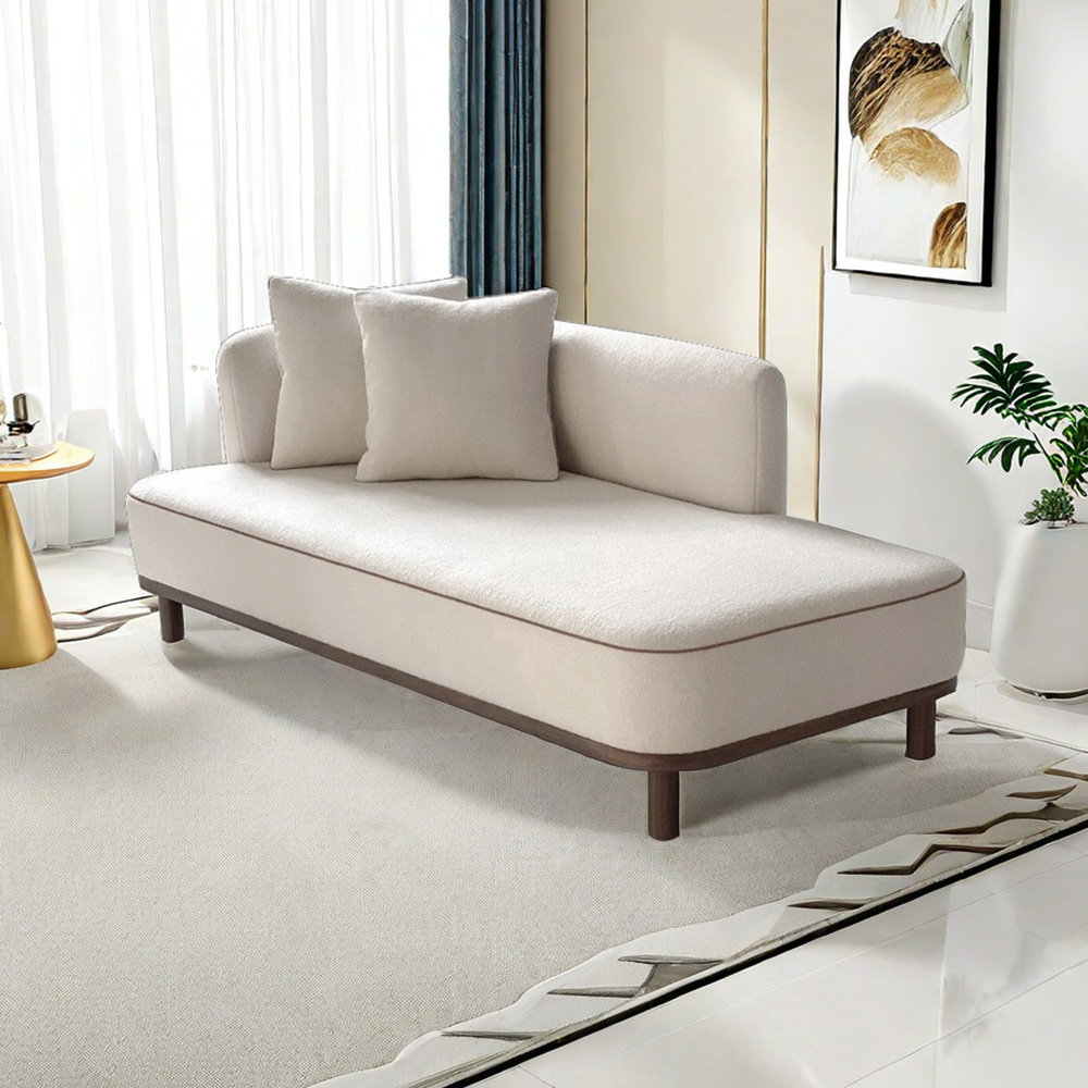 ChairVogue Upholstered Indoor Chaise Lounge With Large Seat Upholstered ...