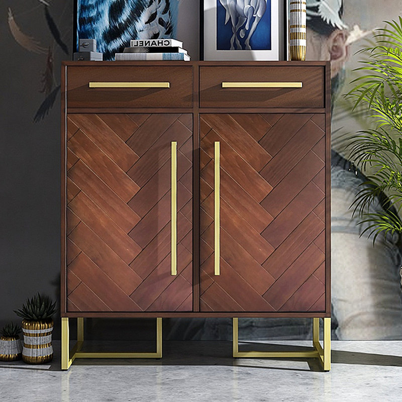 DICIXA Vintage Shoe Cabinet Side Cabinet 20 Pair Shoe Storage Cabinet ...