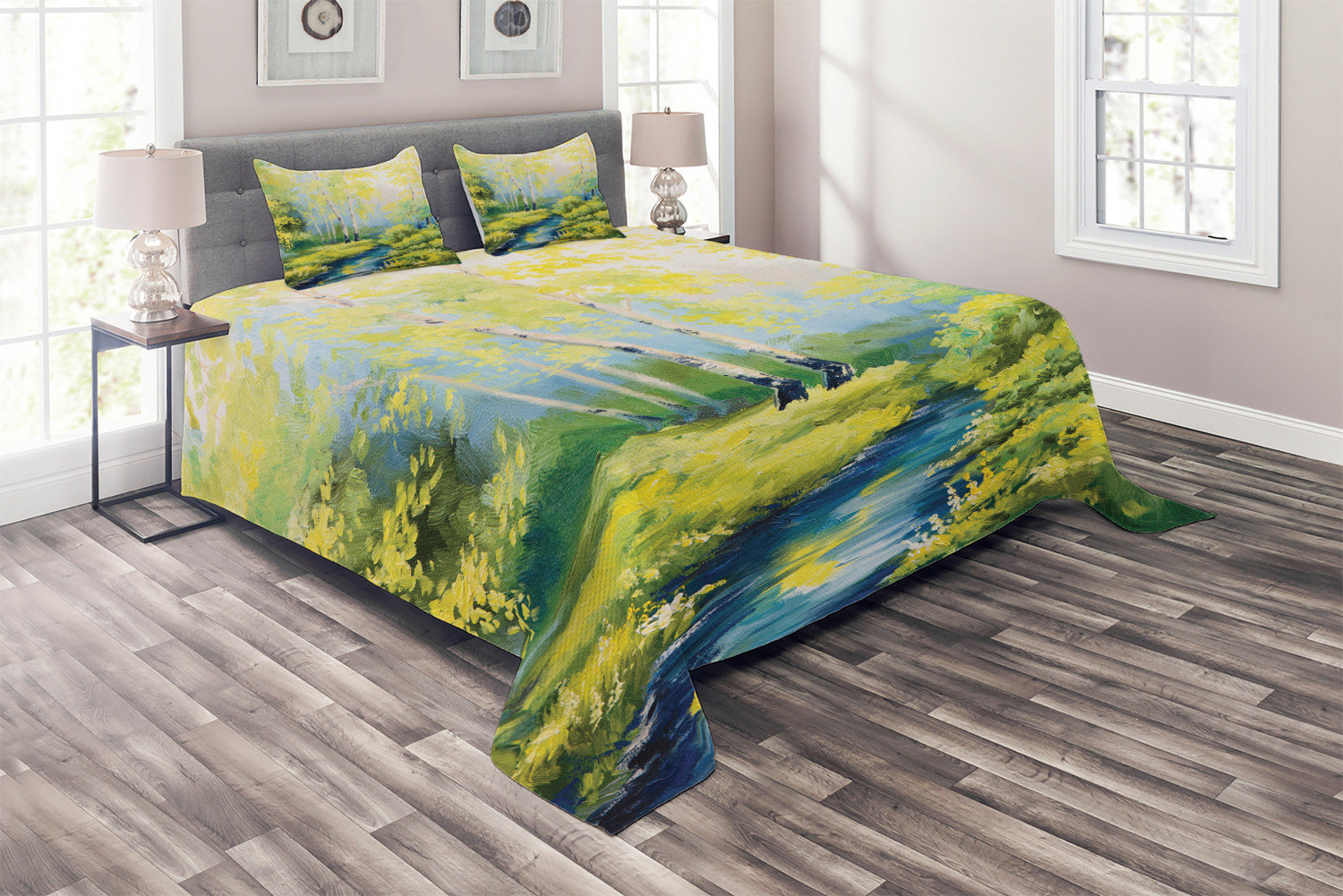 Ambesonne Forest Pastoral Paint of a Coverlet Set | Wayfair