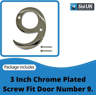 SISI UK Chrome Door Numbers 3inch 7.5cm H Brass House Letters And ...