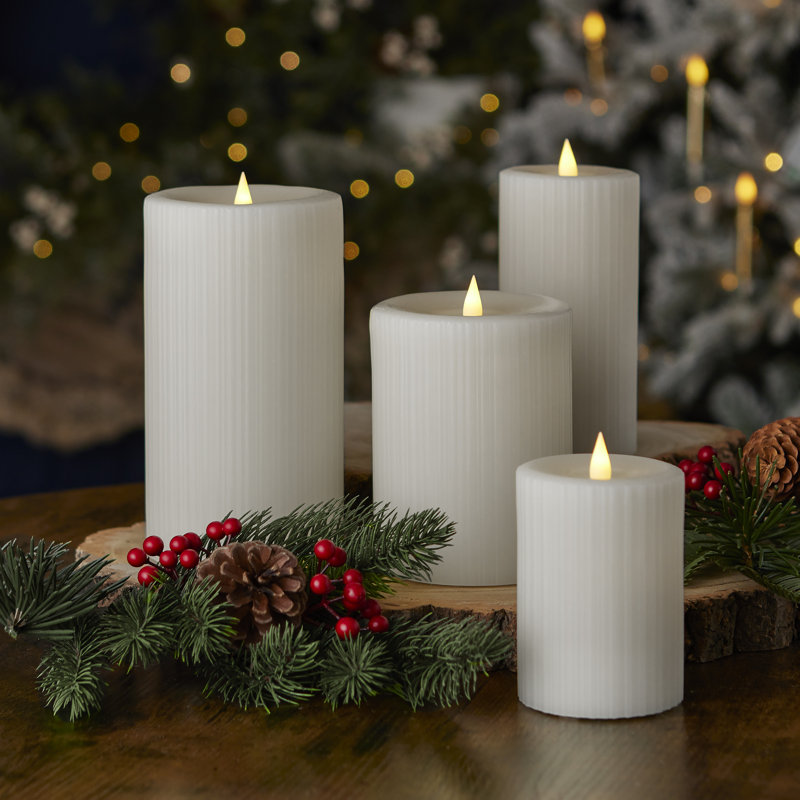 The Party Aisle™ Fine Ribbed Motion Flameless Candle | Wayfair