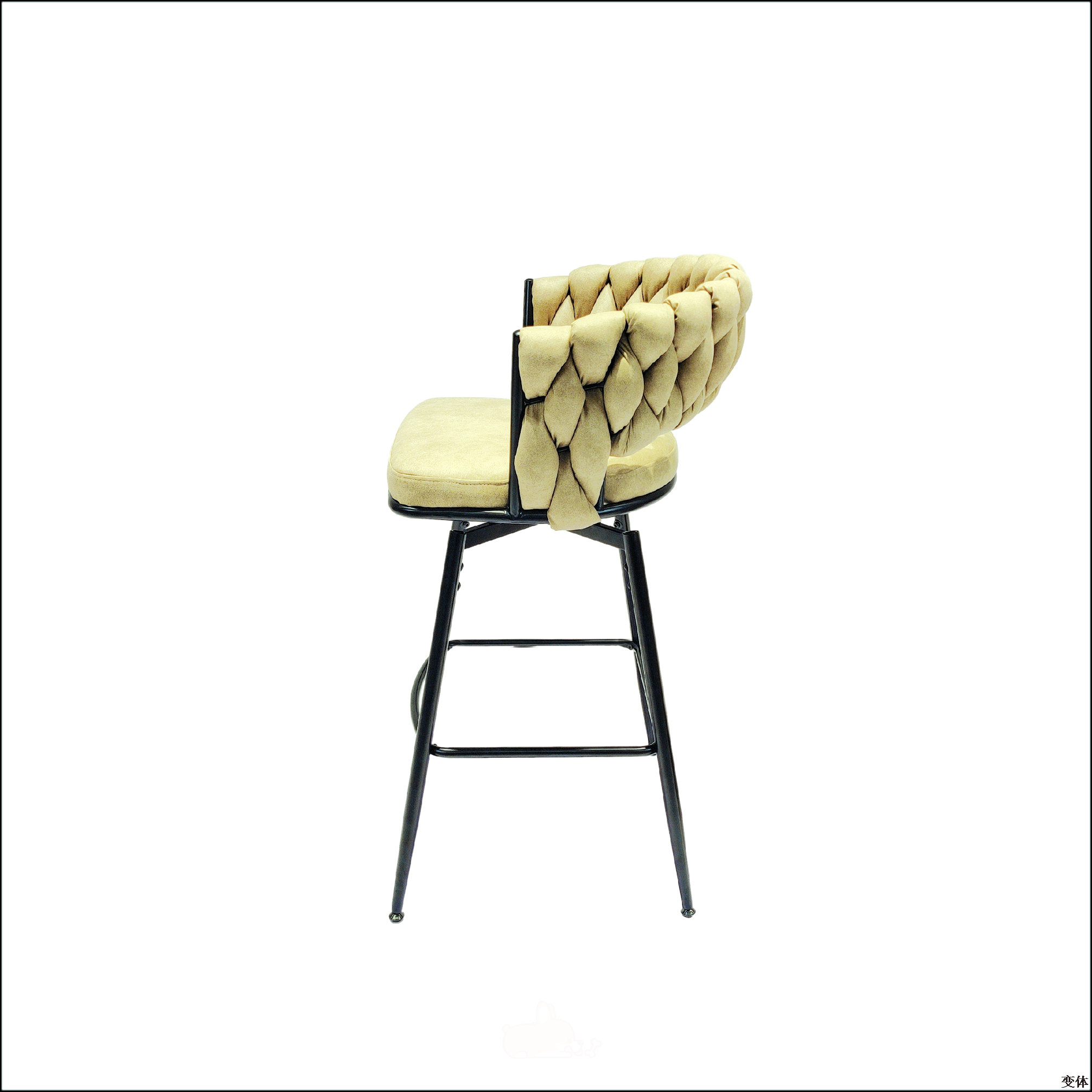 George Oliver 28" Technical Leather Woven Bar Stool Set Of 4 | Wayfair
