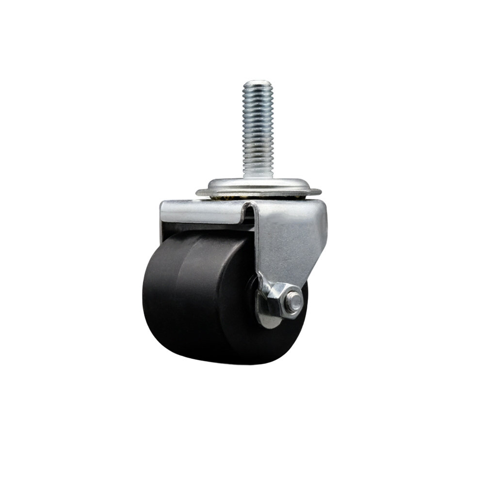 Service Caster Low Profile Polyolefin 2 Inch Wheel 1/2 Inch Threaded ...