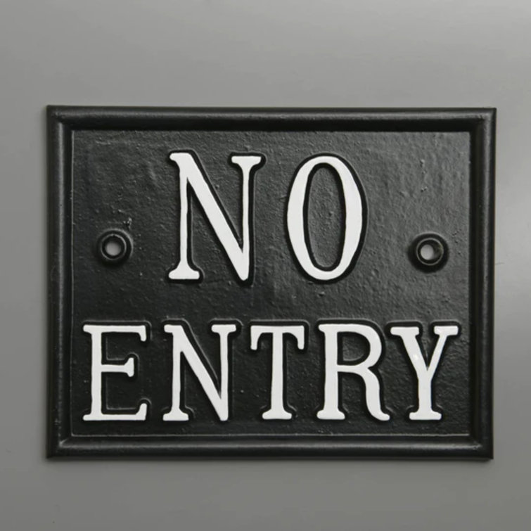 Happy Larry No Entry Sign | Wayfair.co.uk